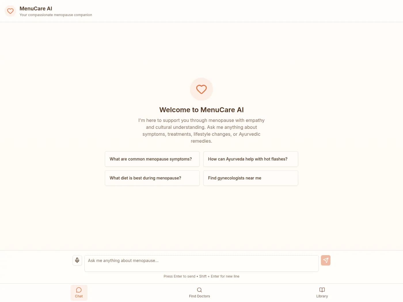 MenuCare AI: Culturally Sensitive Menopause Support System for Indian Women
