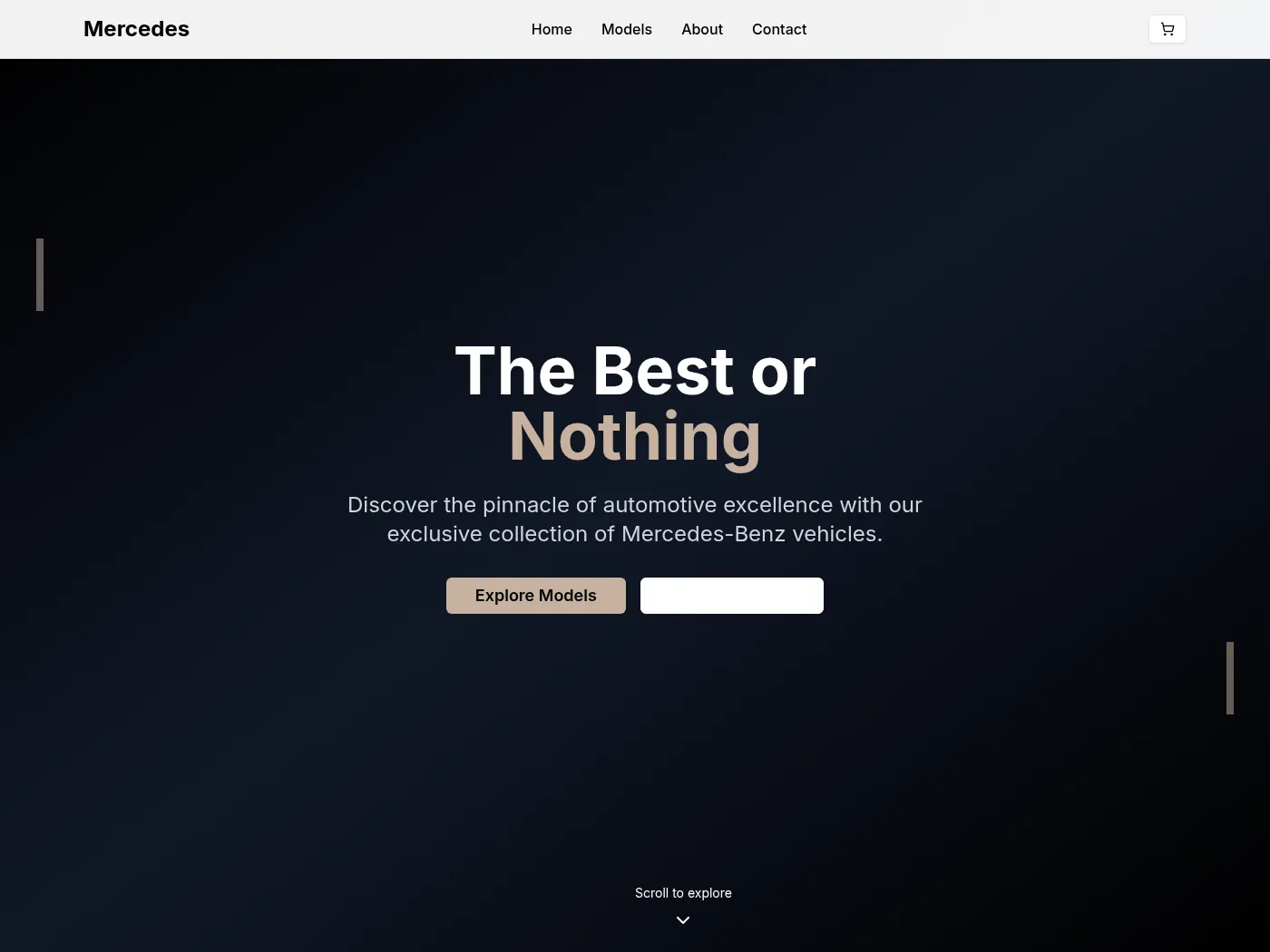 Mercedes Car Online Store with Animated UI
