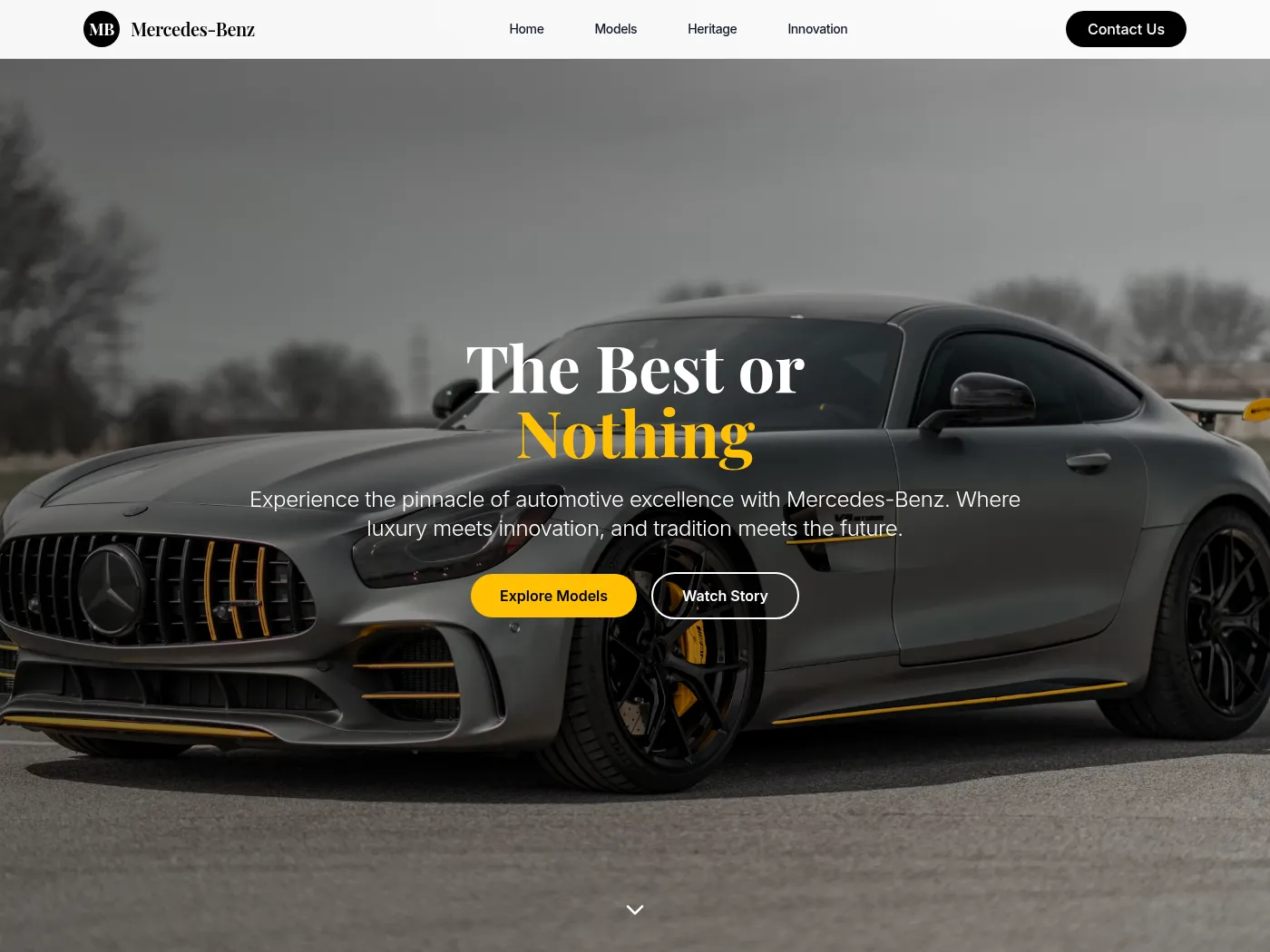 Mercedes Cars Showcase Website