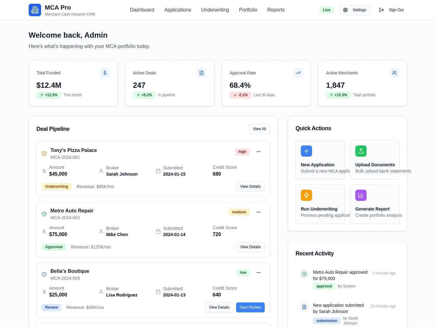 Onyxiq/LendSaaS-Inspired Merchant Cash Advance CRM