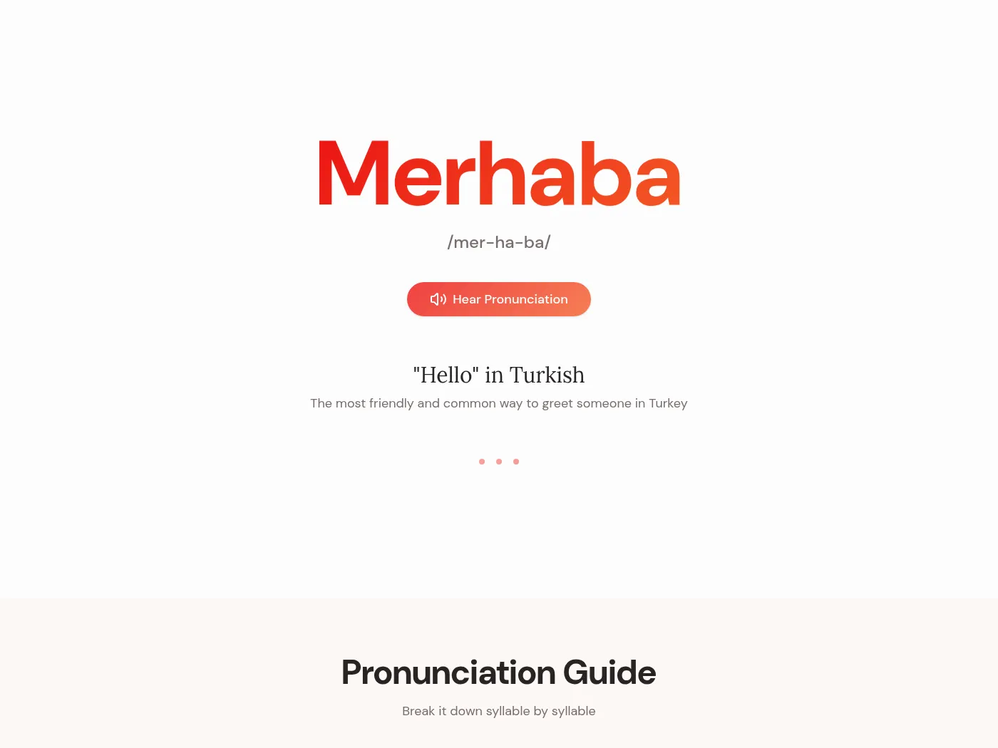 Merhaba - A Friendly Turkish Greeting App