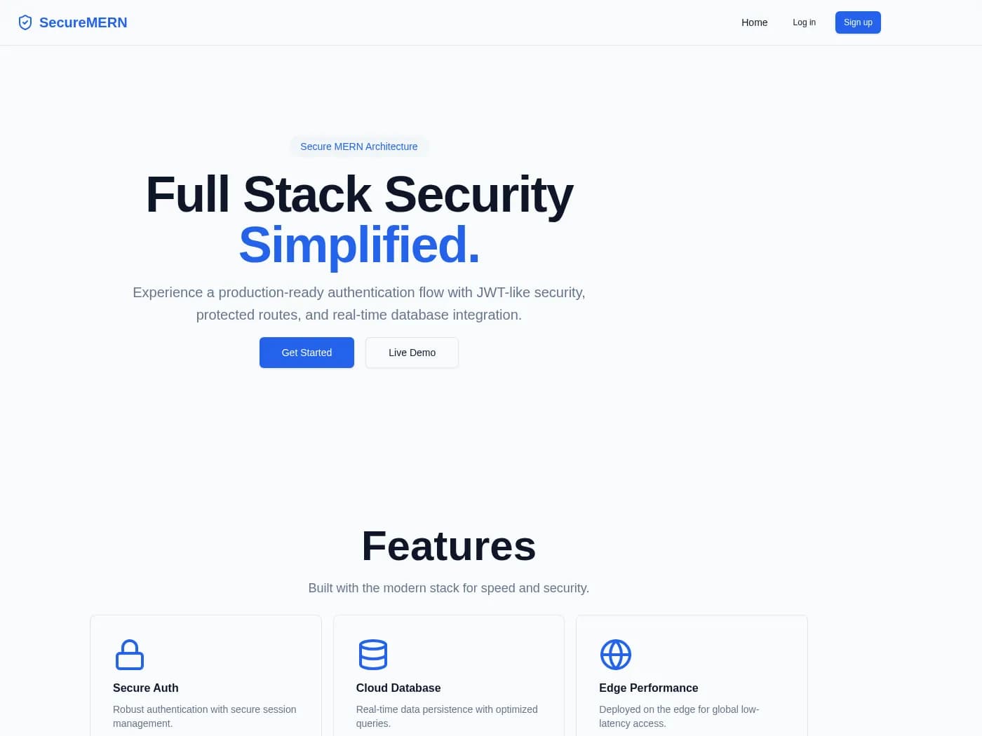 MERN Stack Website with Secure JWT Authentication