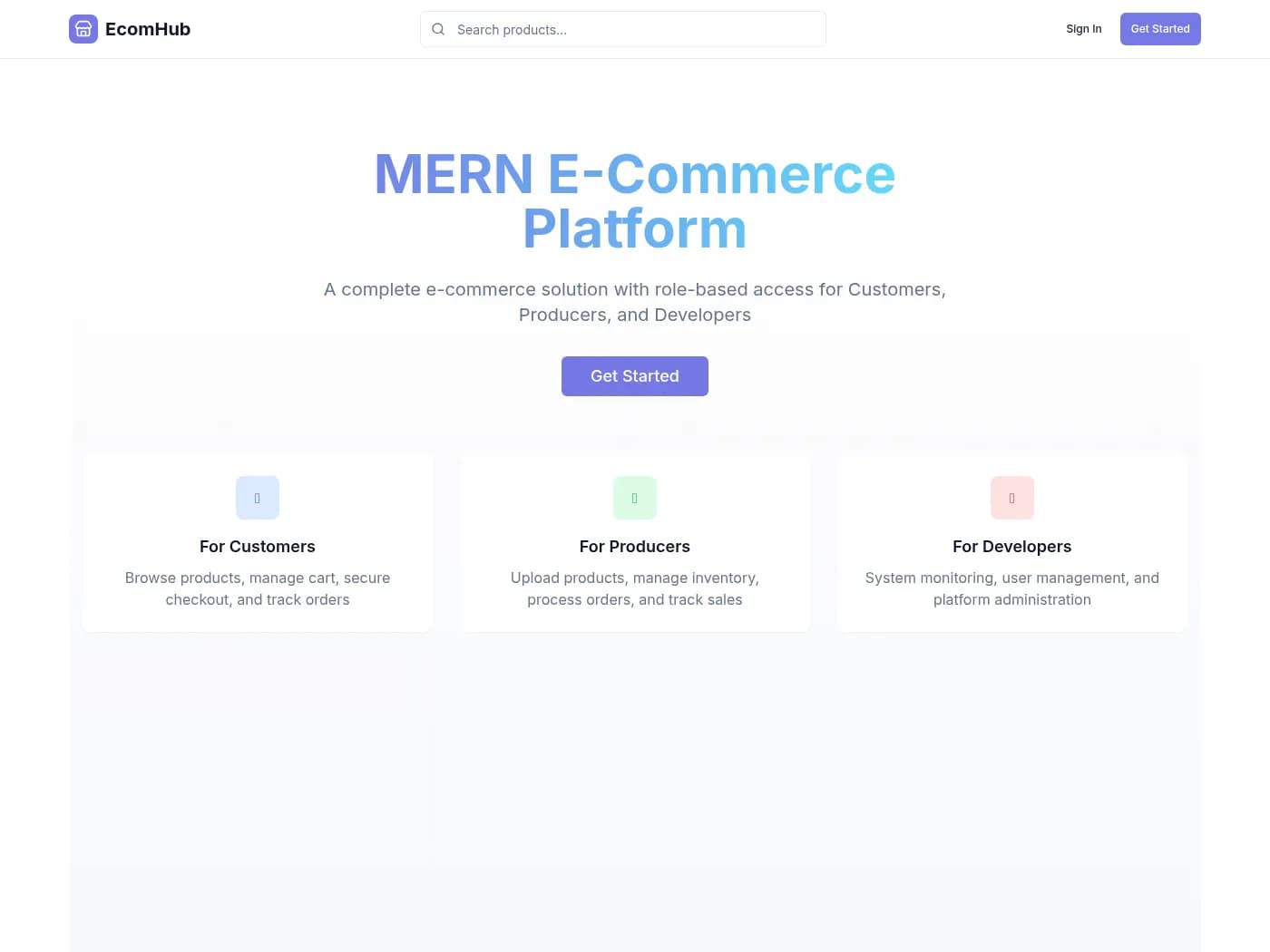 MERN Role-Based E-Commerce Platform