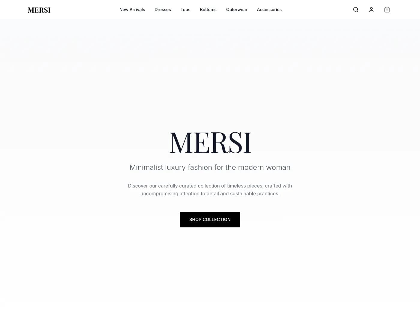 Mersi Minimalist Luxury Fashion Shop