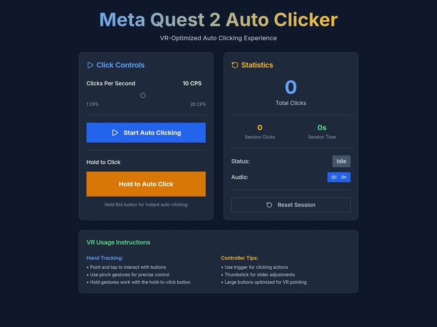 Meta Quest 2 Auto Clicker
