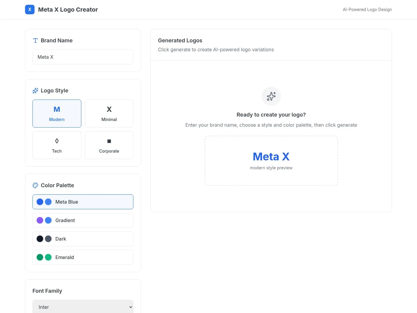 Meta X Logo Creator