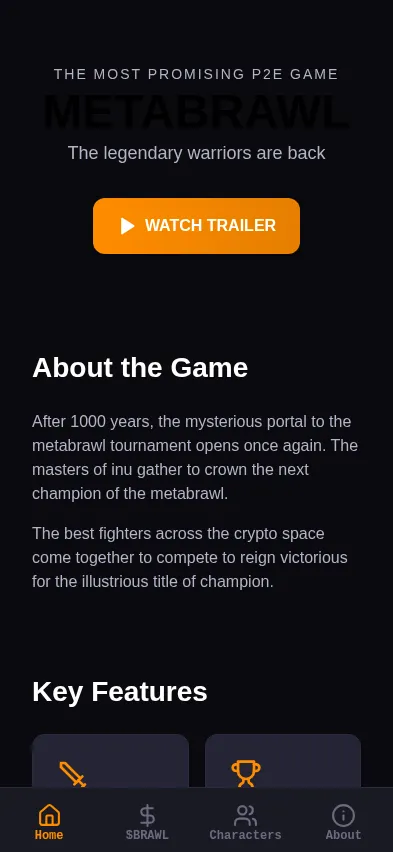 Metabrawl Mobile App with $BRAWL Token Tracker