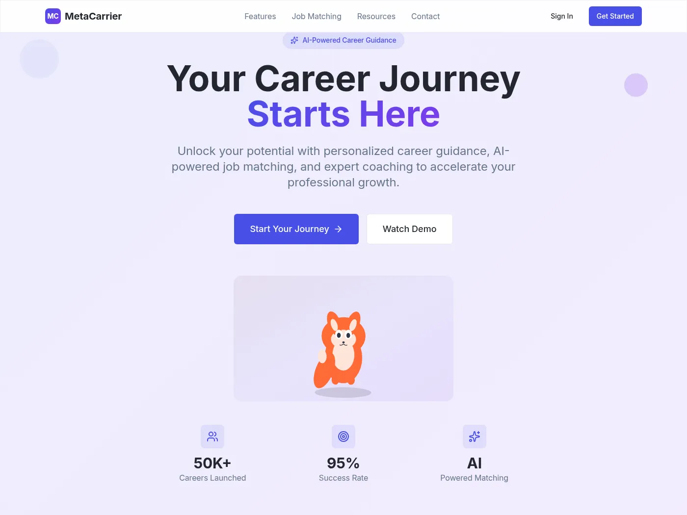 MetaCarrier - Modern Career Guidance Platform