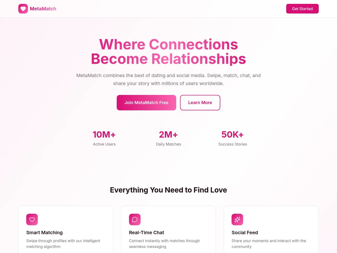MetaMatch: Social Dating Platform with Integrated Social Features