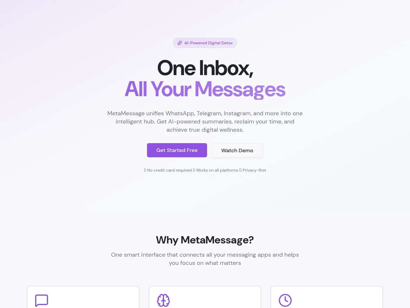 MetaMessage: Unified AI-Driven Digital Detox App