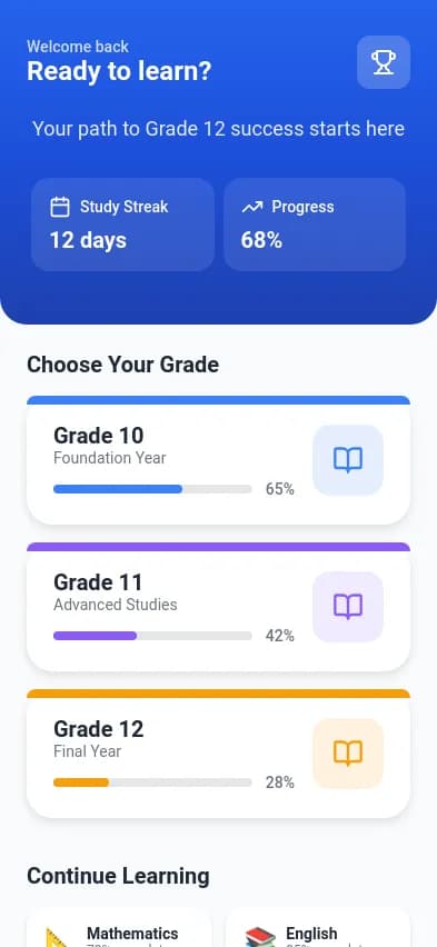 Metriculate - Namibian E-Learning Platform