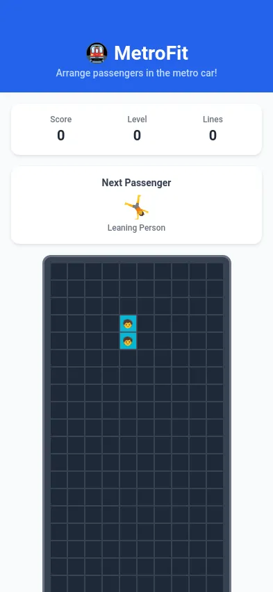 MetroFit: Tetris-Inspired People Arrangement Game for iOS