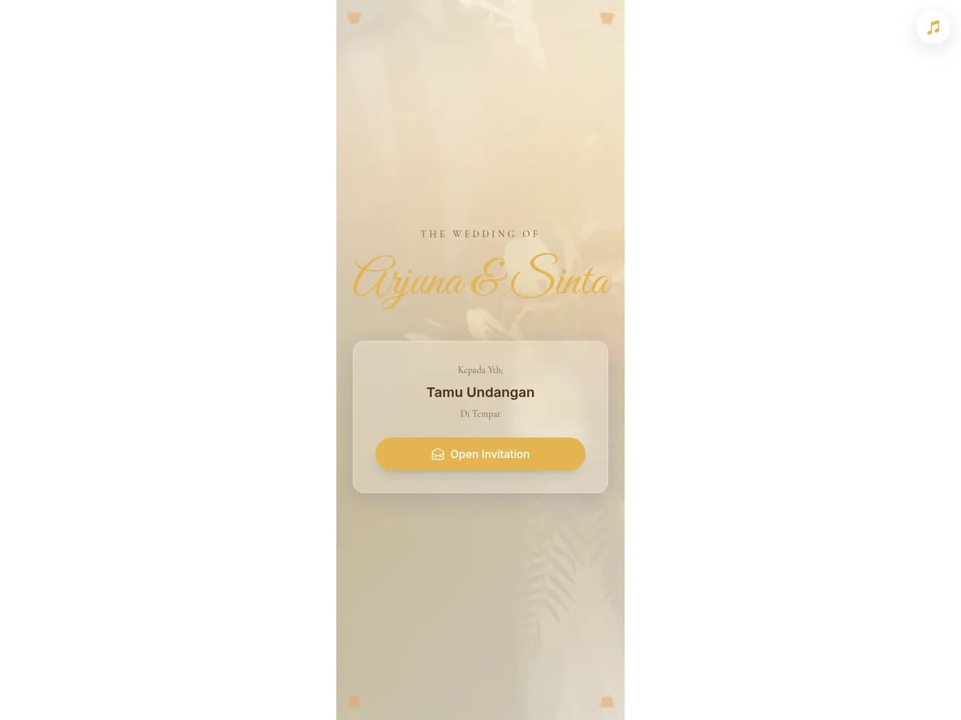 Mewah Wedding Digital Invitation Website