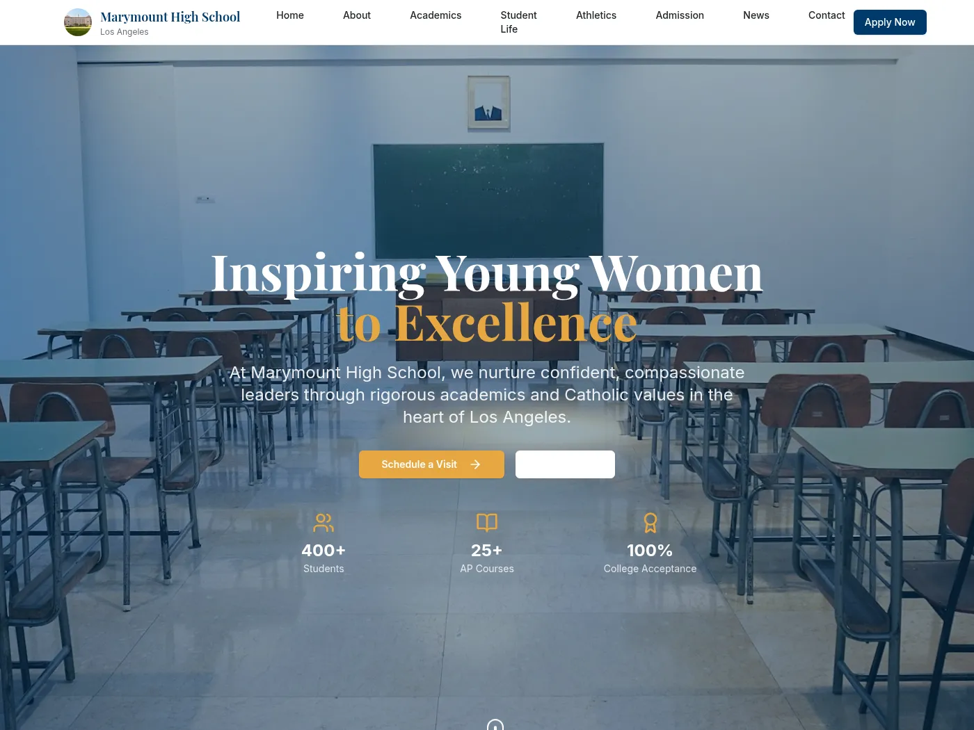 Modern High School Los Angeles Website Revamp