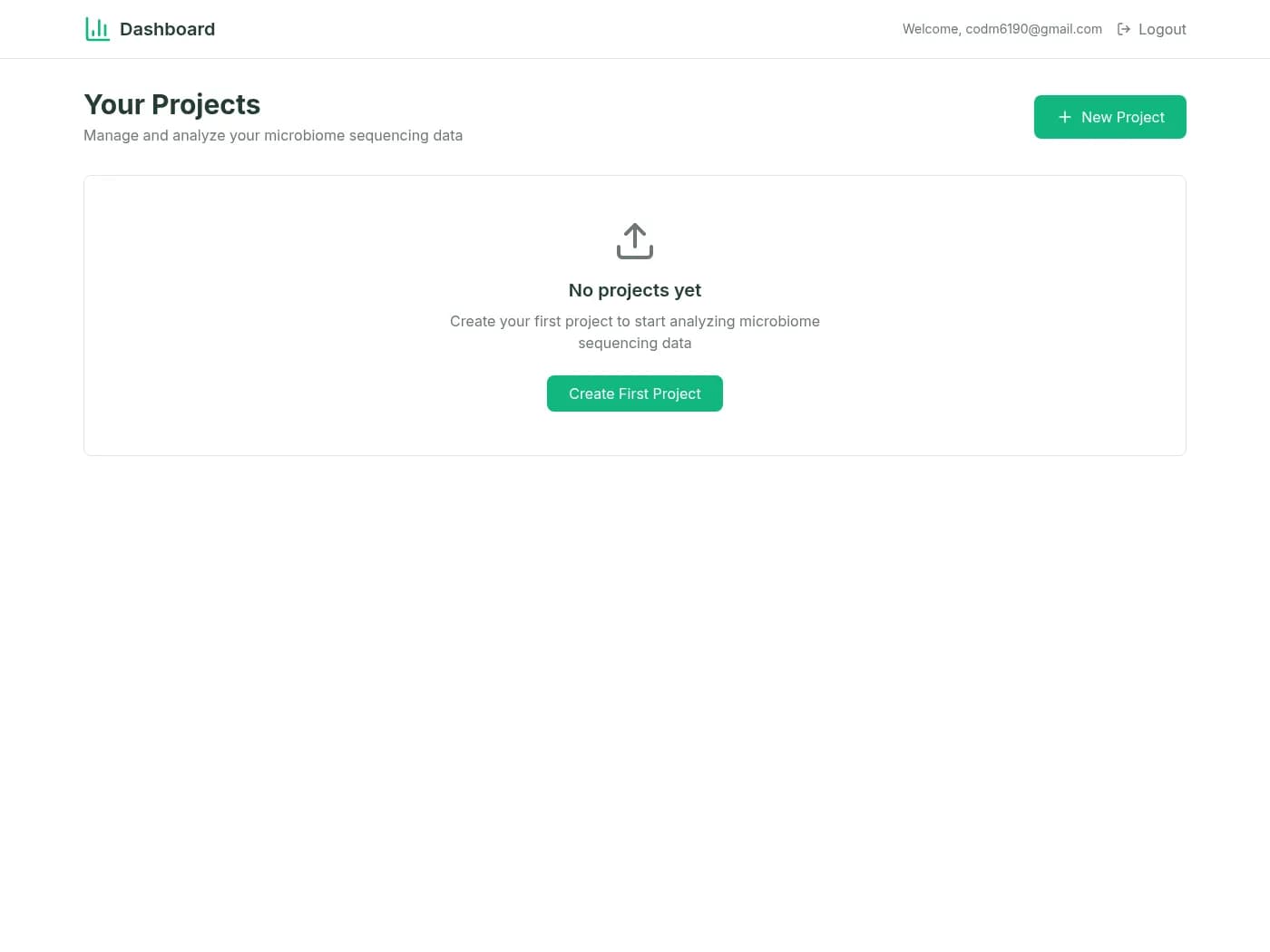Microbiome 16S Sequence Analysis SaaS Platform