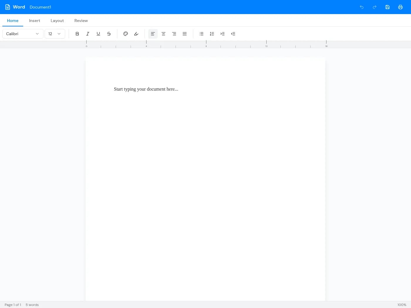 Word Processor Web App
