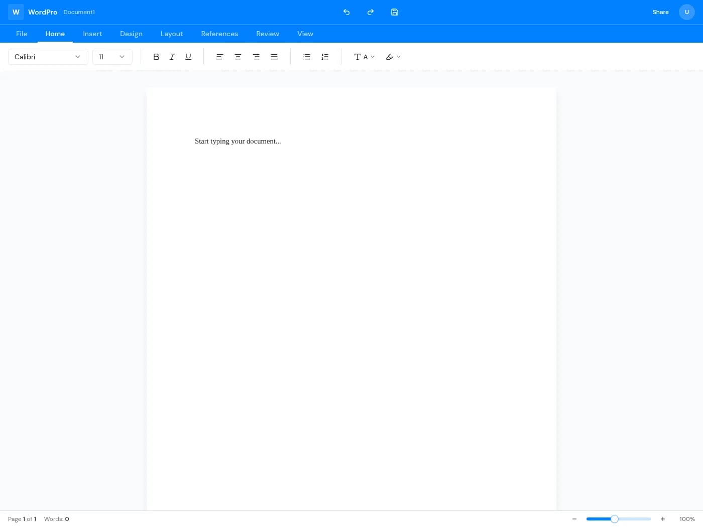 WordPro – Microsoft Word Clone
