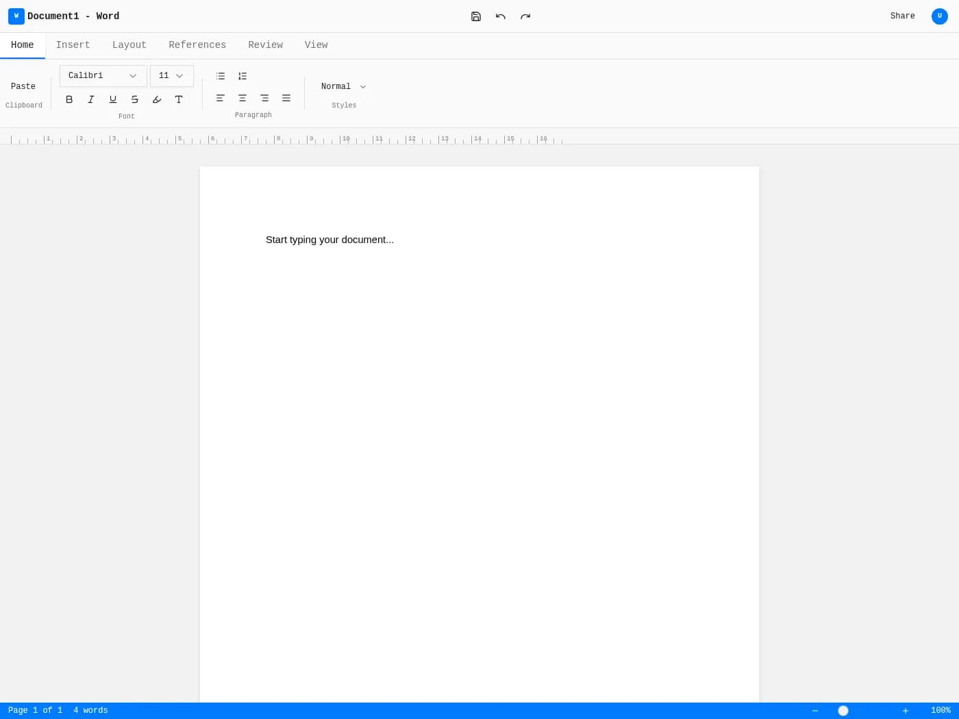 Word Processor Web App