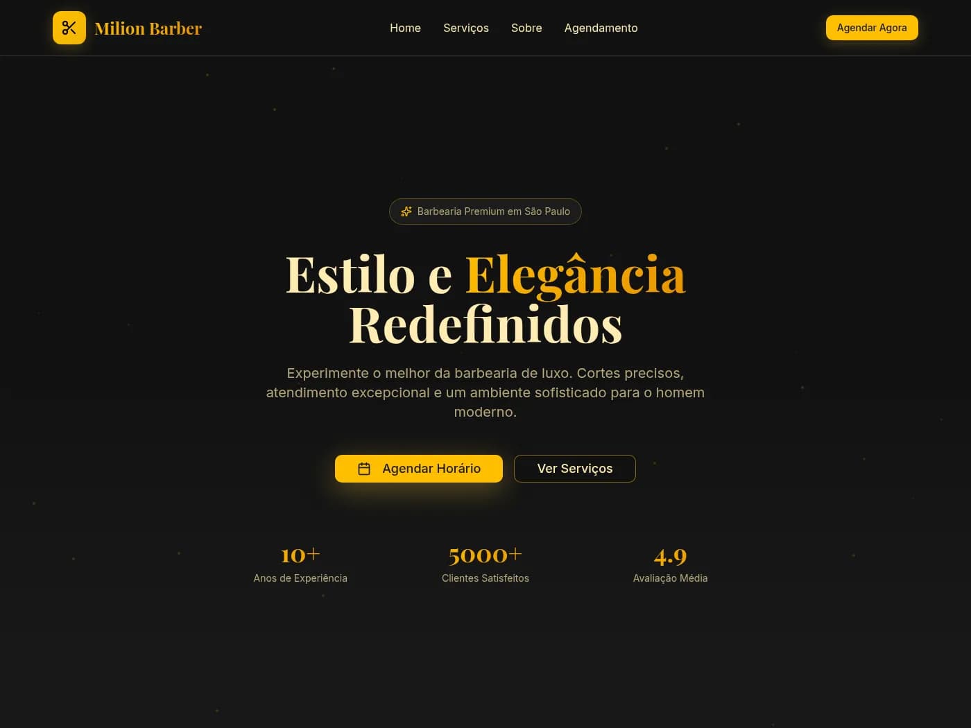 Milion Barber Premium Booking Website