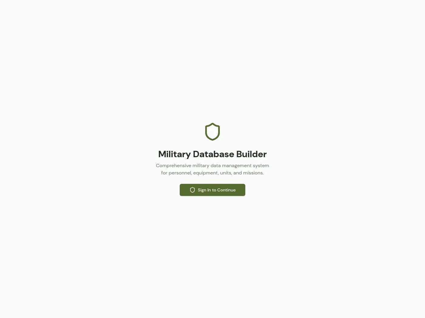 Military Database Builder