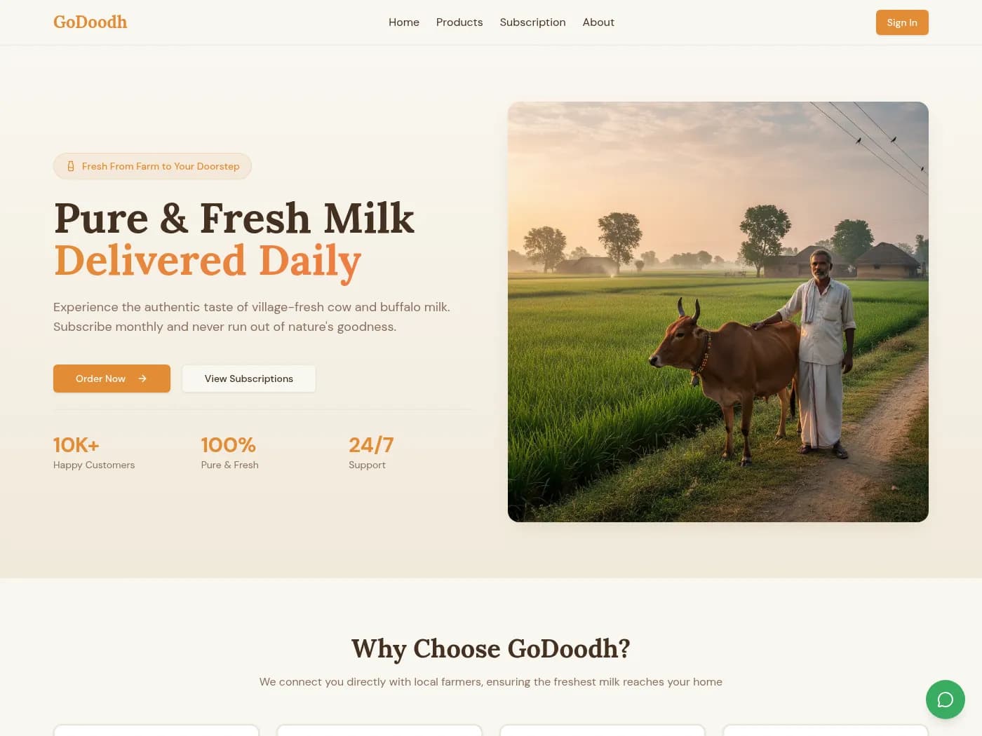 Milk Delivery Platform with Subscription and Order Management