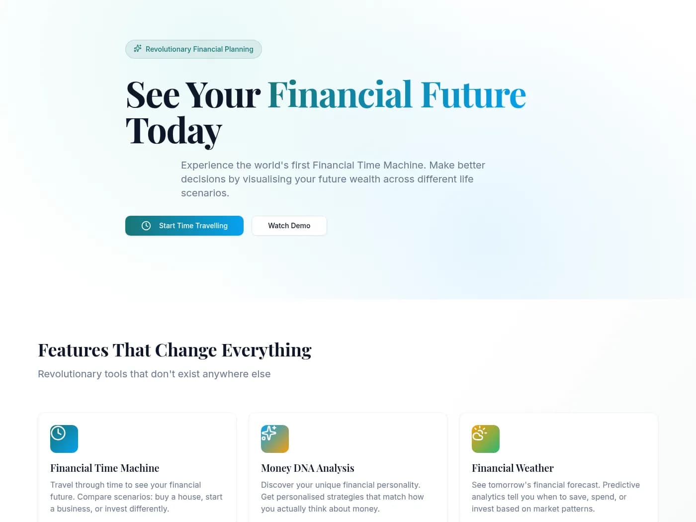 Mind-Blowing Financial Planning App