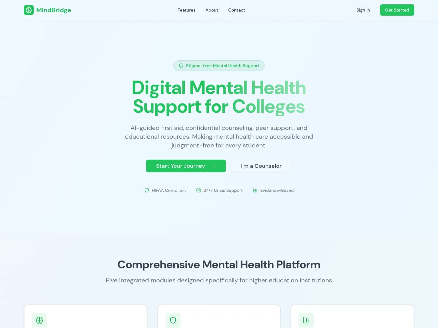 MindBridge Digital Mental Health Platform Debugging