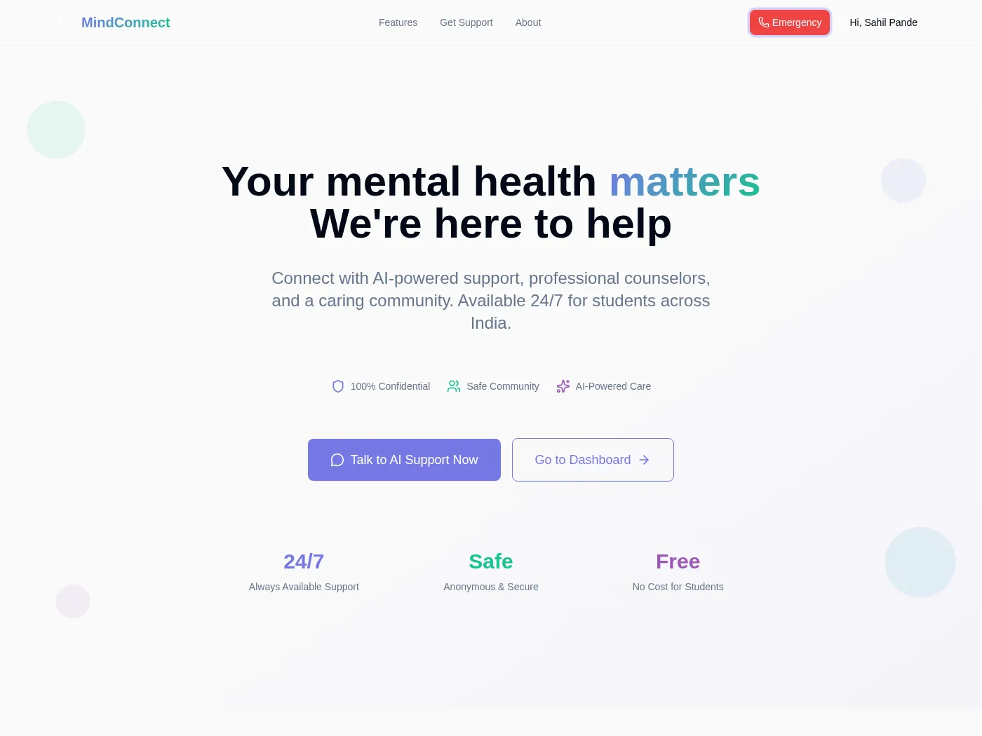 MindConnect: Digital Mental Health & Support Platform for Higher Education