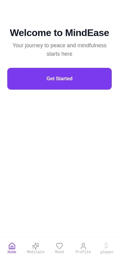 MindEase: AI-Powered Meditation & Wellness Mobile App