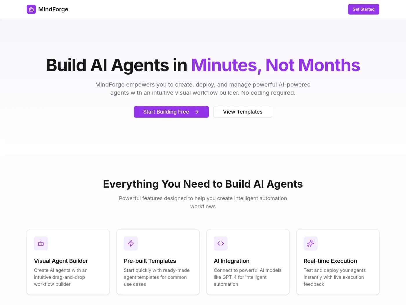 MindForge – Full Stack SaaS AI Agent Platform