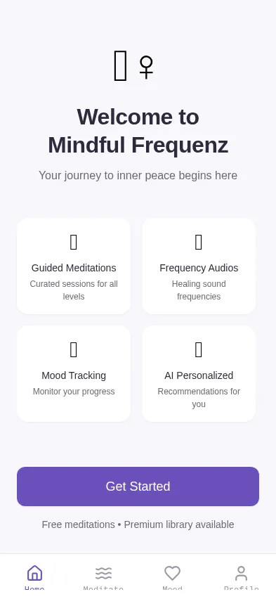 Mindful Frequenz: AI-Powered Meditation & Mood Tracker