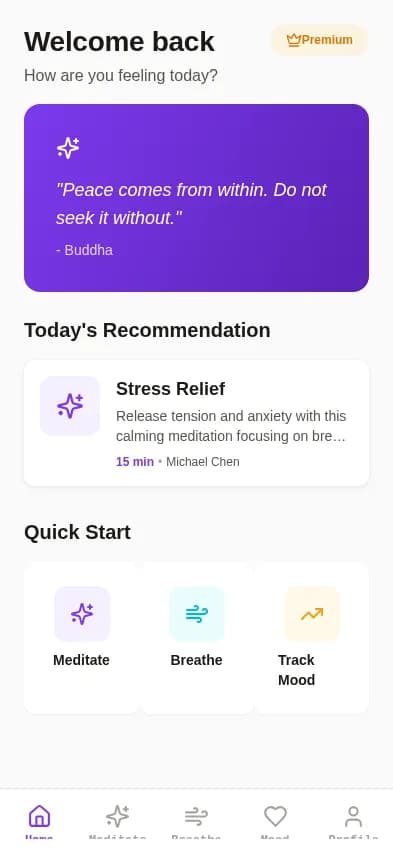 Mindful Moments: AI-Powered Meditation & Wellness Mobile App