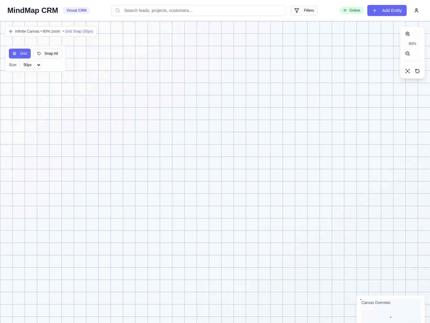 MindMap CRM: Visual Lead, Project & Customer Tracker