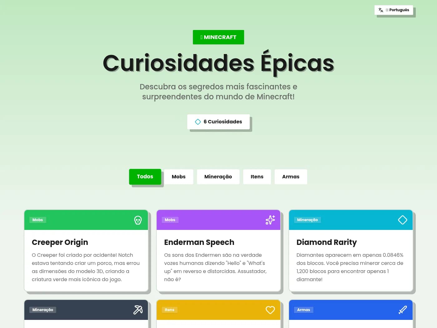 Minecraft Curiosities Explorer