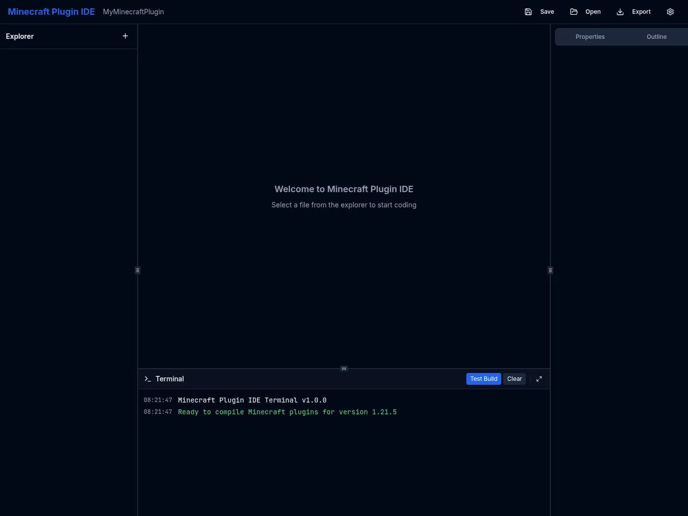 Minecraft Plugin Online IDE & Compiler