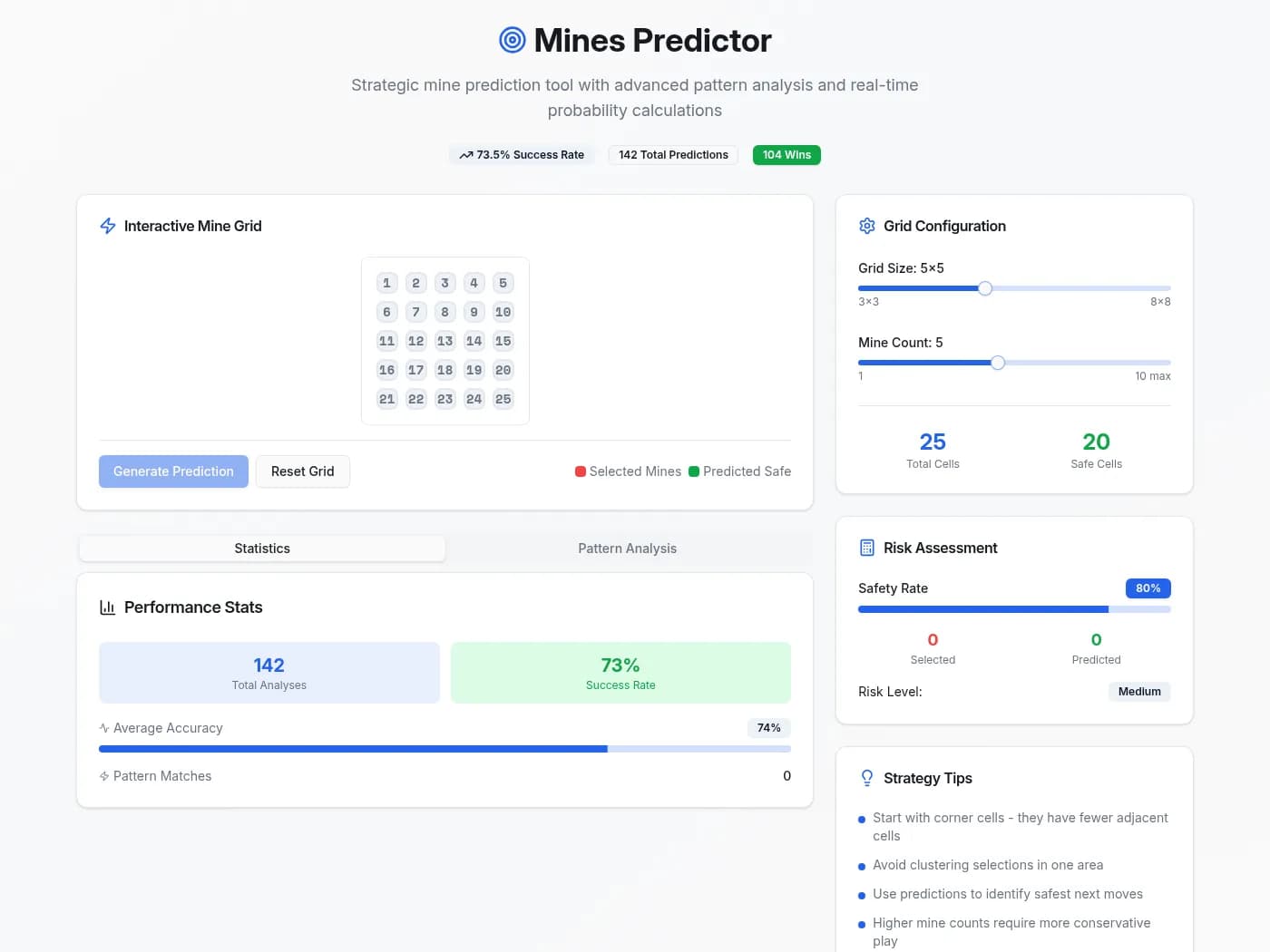 Mines Predictor Tool