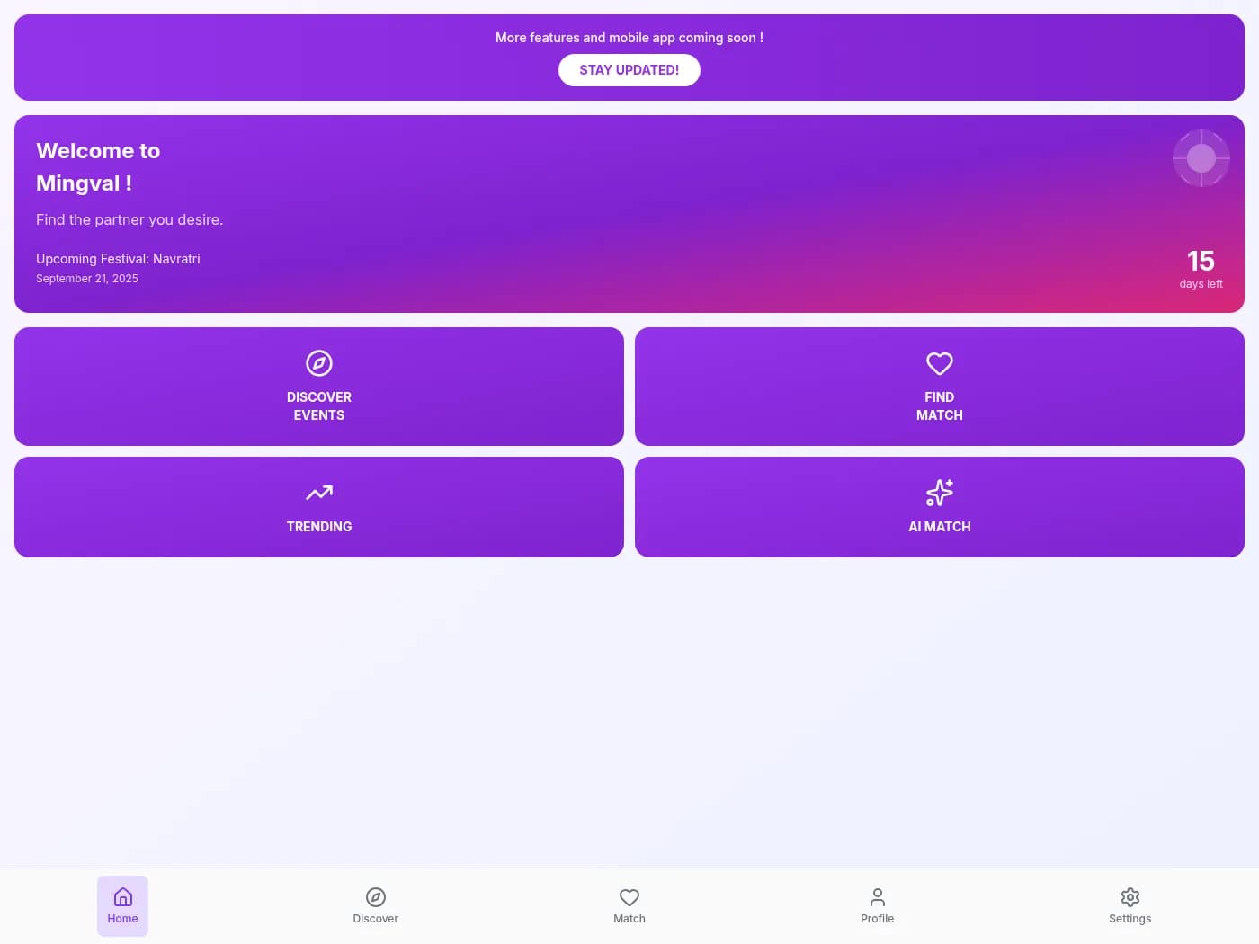 Mingval Festival Partner PWA UI/UX Design