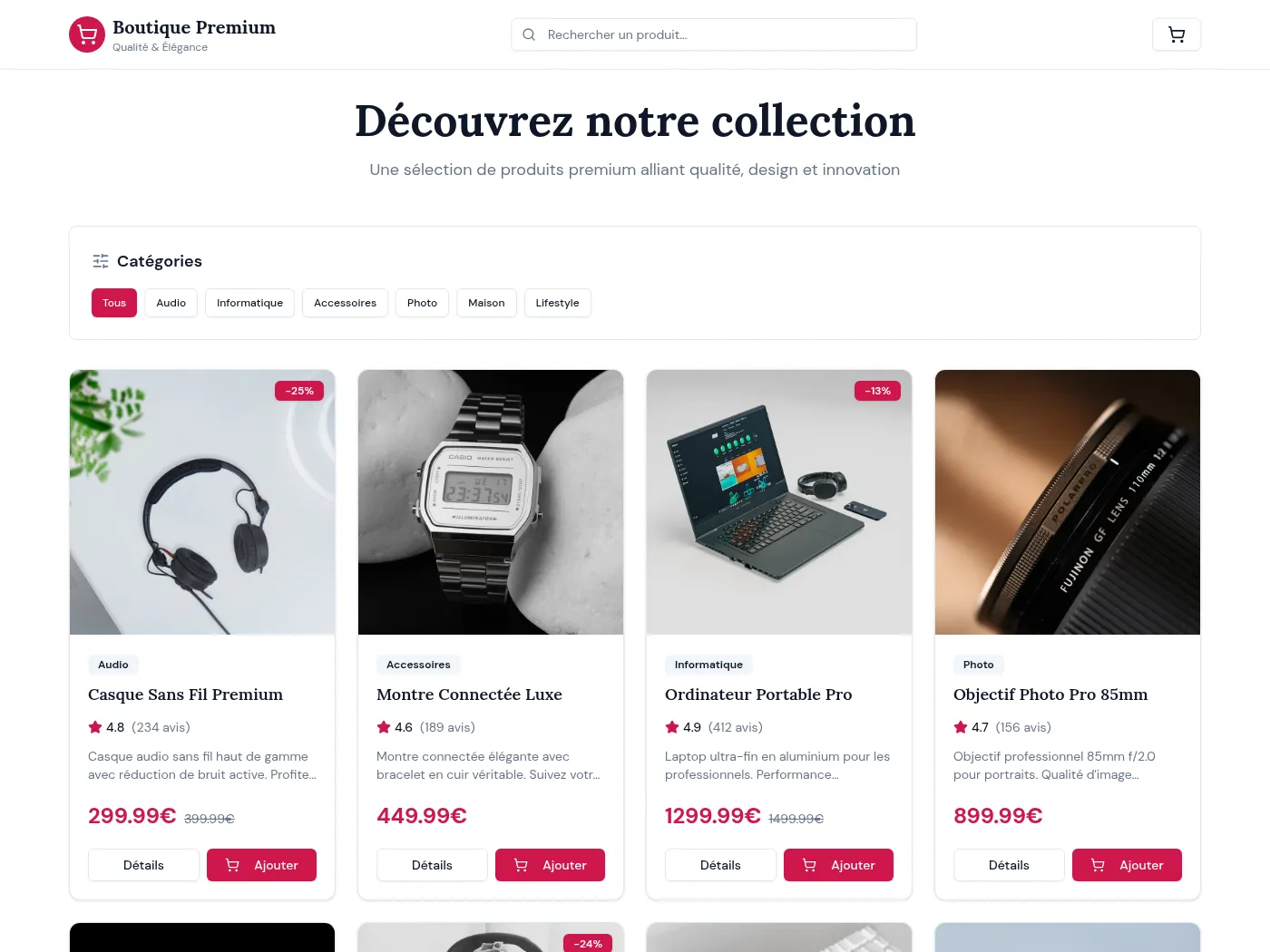Mini E-Commerce Gallery