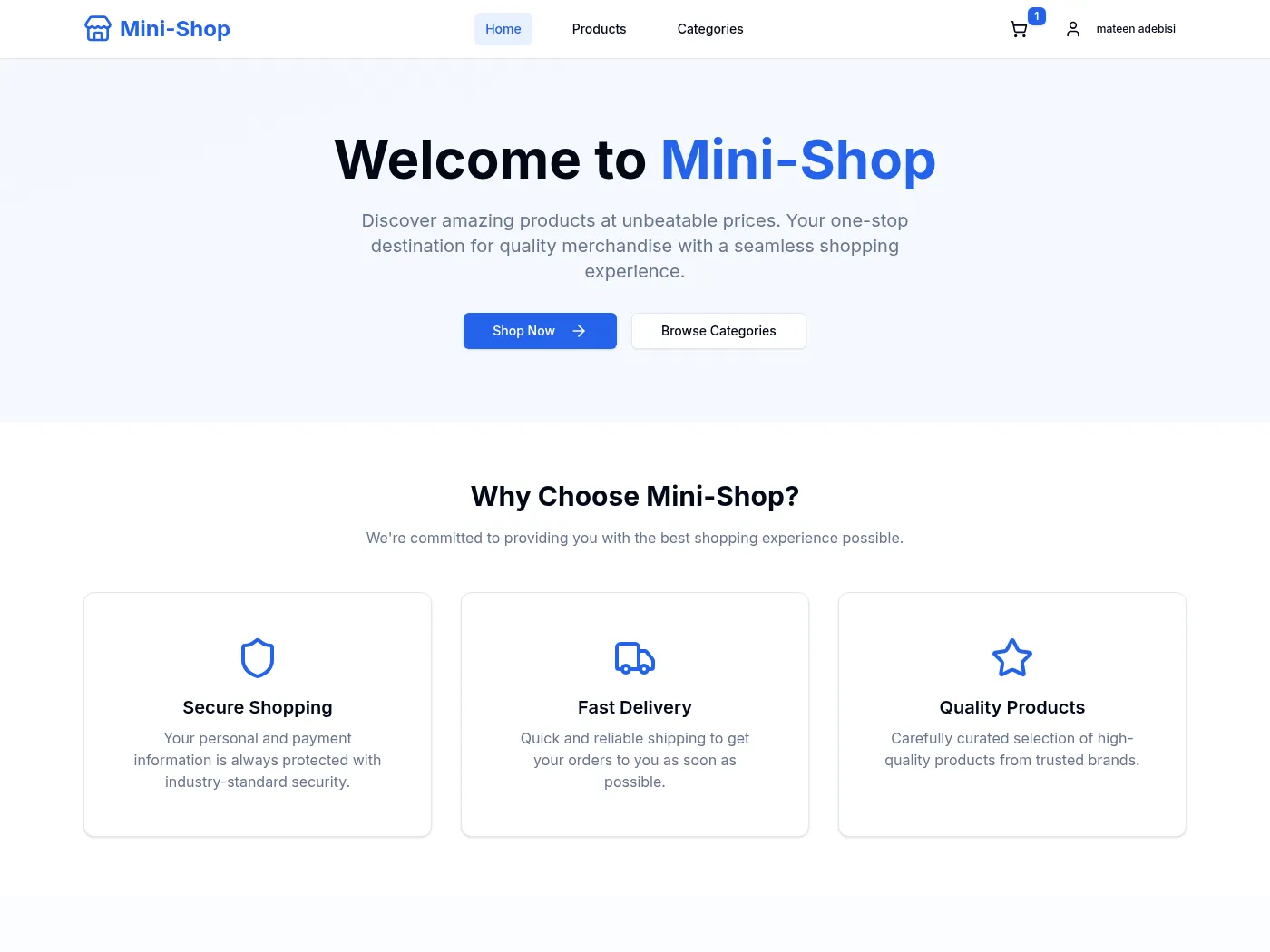 Mini-Shop: Production-Ready ASP.NET Core MVC eCommerce Platform