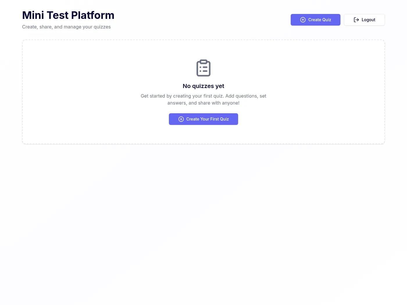 Mini Test Platform