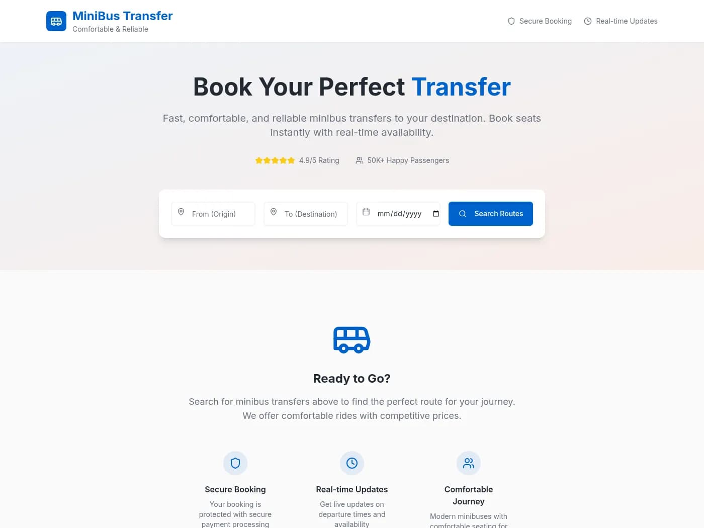 Minibus Transfer Reservation Platform