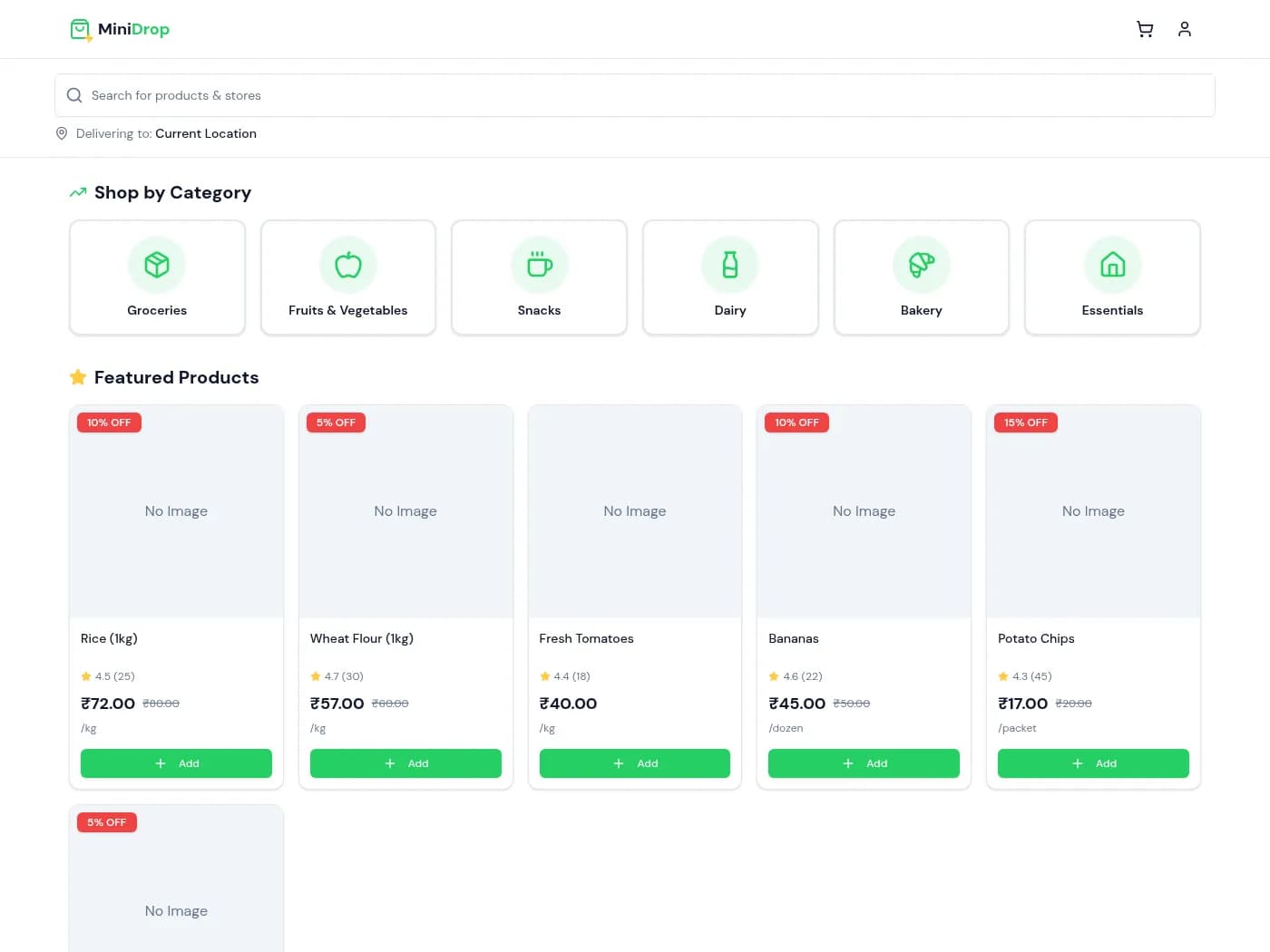MiniDrop: All-in-One Hyperlocal Delivery Platform
