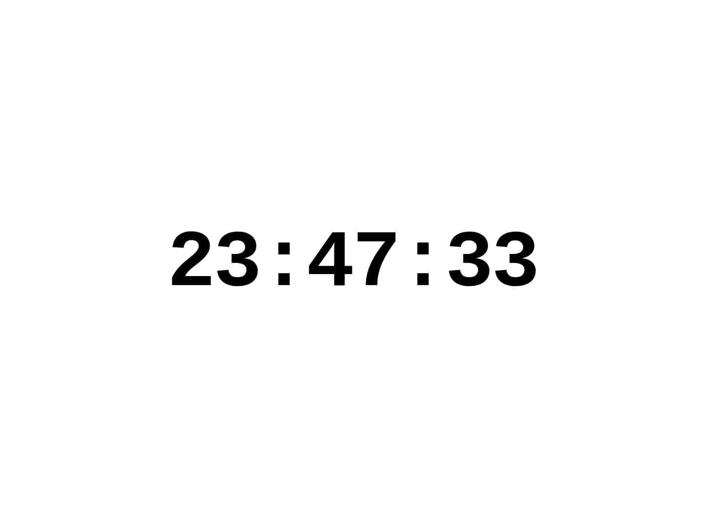 Minimal Black and White Clock