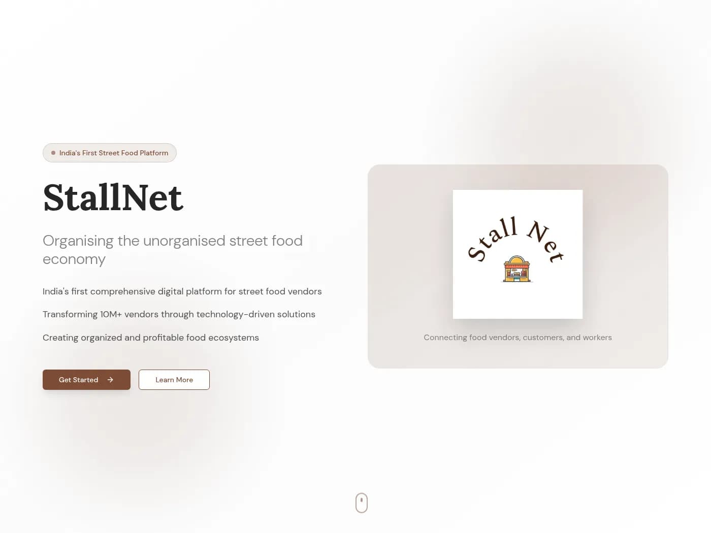 Vibrant Minimalist Business Website Showcasing Logo, Finances, Problem & Solution