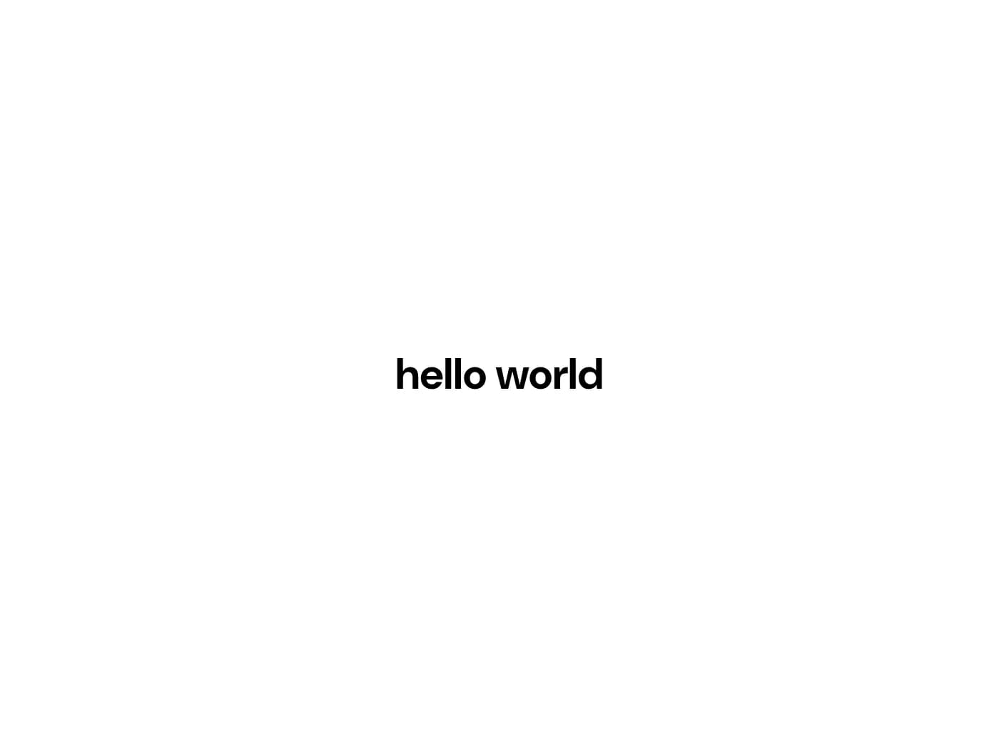 Minimal Hello World Website