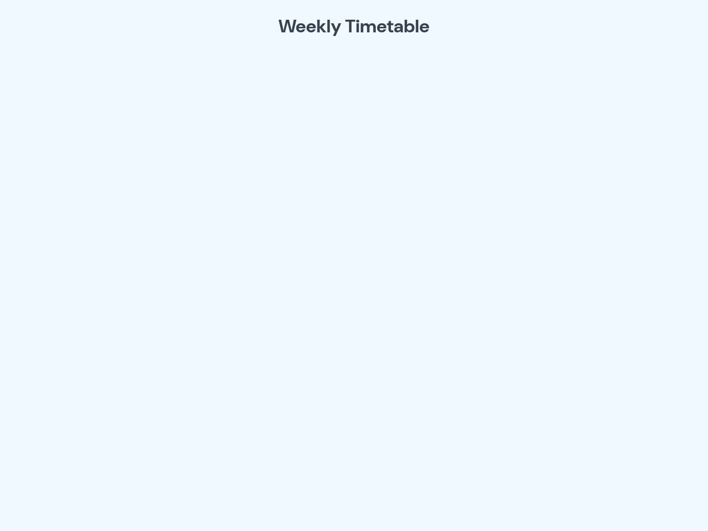Minimal JavaScript Timetable