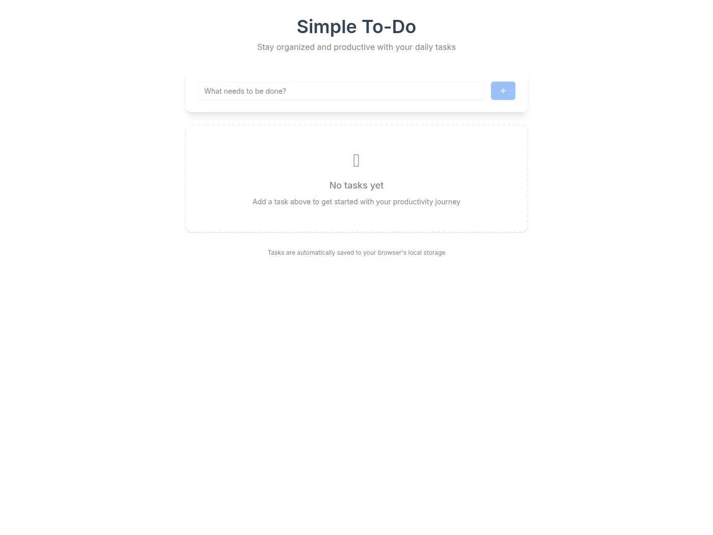 Minimal To-Do List Web App