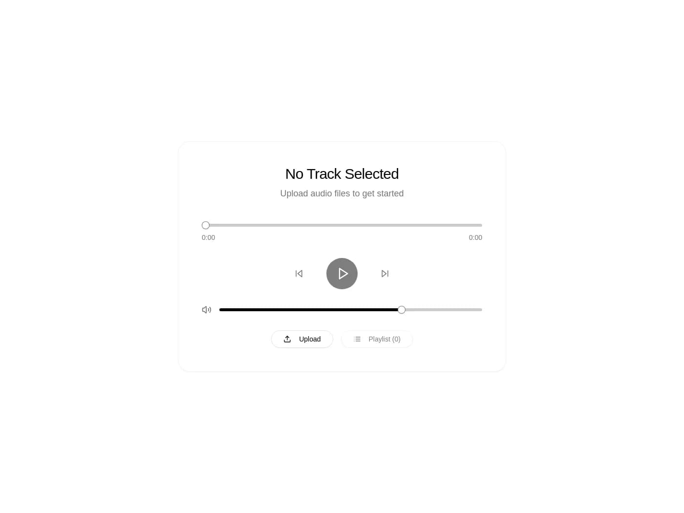 Minimalist Audio Player