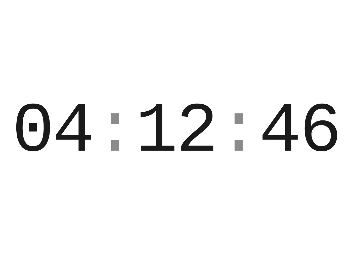 Minimalist Clock Display