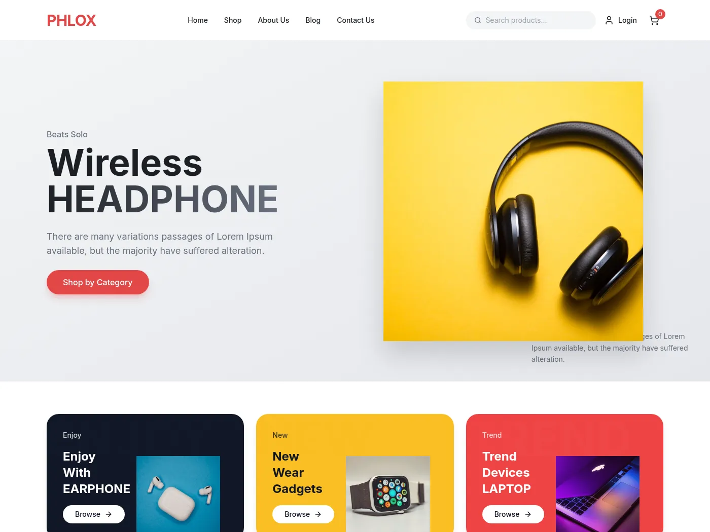 Minimalist Electronics E-Commerce Website